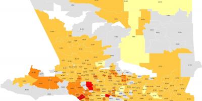 Los Angeles area code kaart - Kaart, Los Angeles area code (California ...